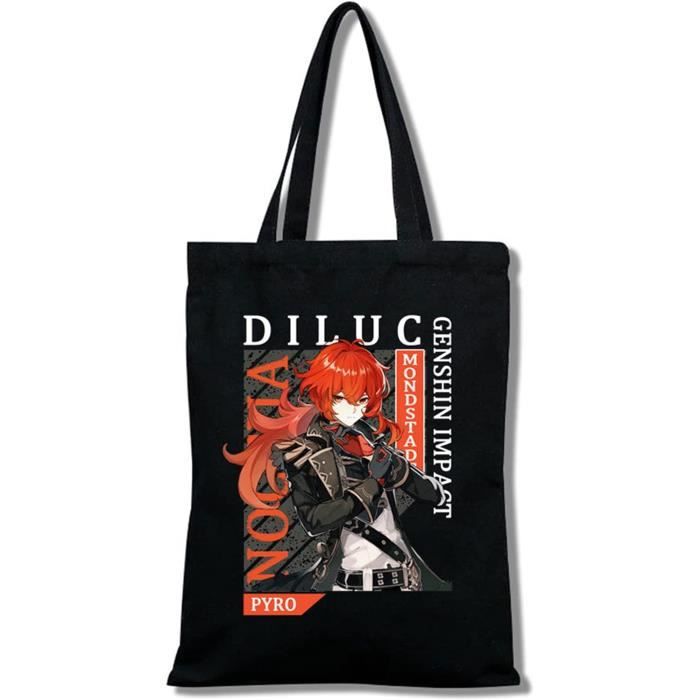 Sac En Toile Genshin Impact, Noelle-Dliuc-Hutao-Tarttaglia-Beidou-Qiqi ...