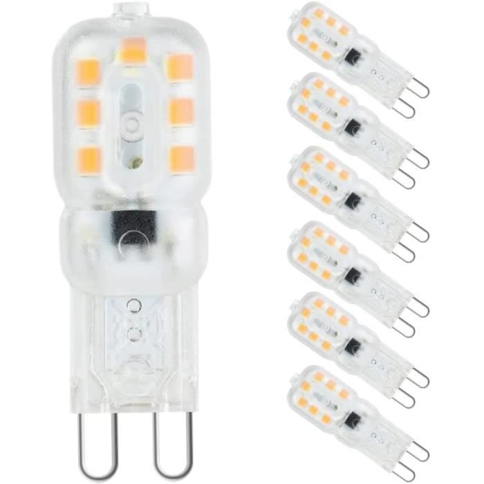 Ampoule Led G9 Lampe, Blanc Chaud 3000K, G9 LED 3W (33W Ampoules Halogène Équivalent), AC 220 ...