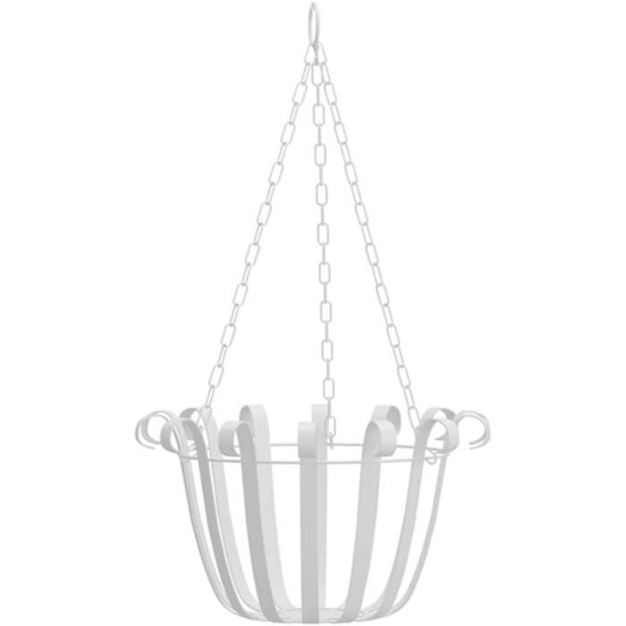 1 étagère à fleurs en fer forgé en métal suspendu Pot de fleurs à ...