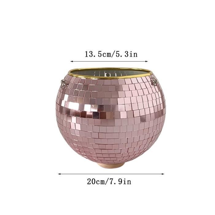 Pot de fleur,Planteur boule Disco en forme de Globe, Vase suspendu, Pots de fleurs, corde ...