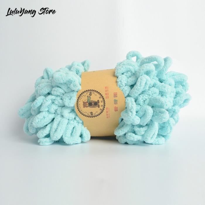 Pelotes de laine,Boucle de doigts bouffante, fil Chenille, tricot à la ...