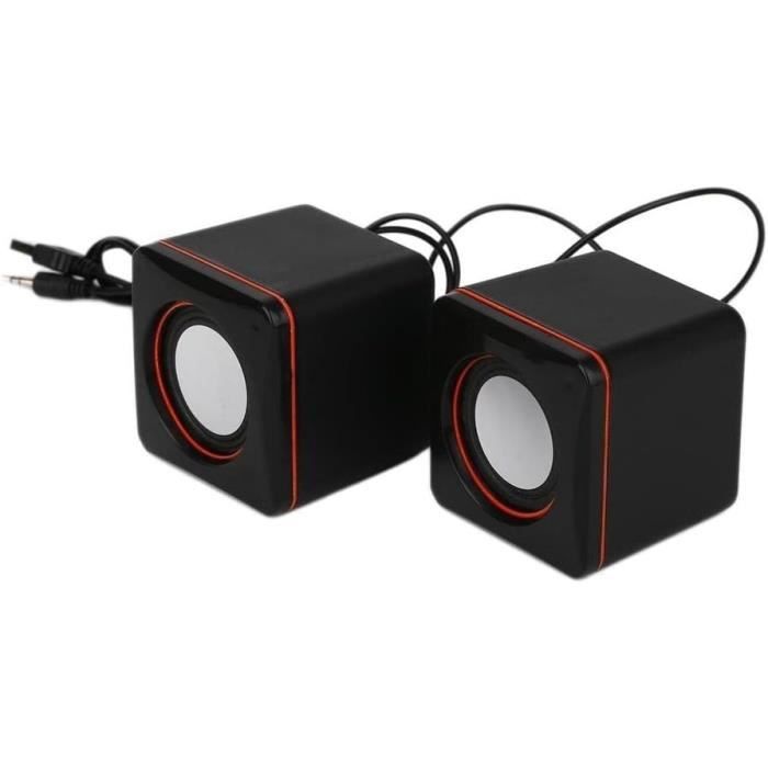 Enceinte Mini Stéréo Portable Carré Filaire Usb Lecteur De Musique ...