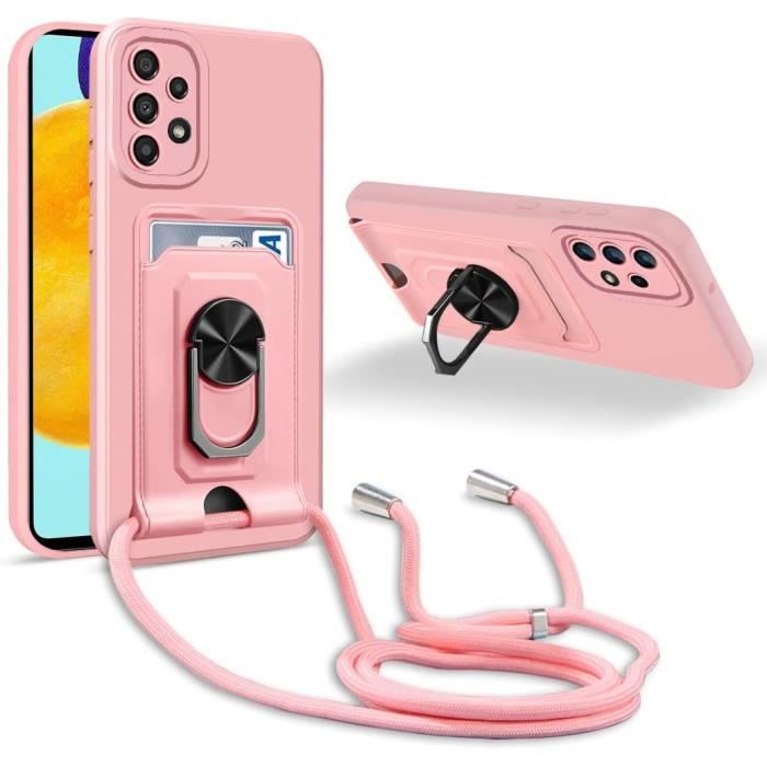 Coque Cordon De Collier Compatible Avec Samsung Galaxy A52 4G-5G-A52S 5G, 360°Anneau Support ...