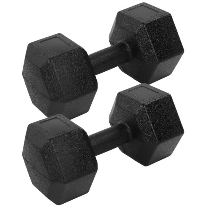 FAS 2x5KG Haltères Hexagonale Gym Exercice Exercices Formation Outils ...