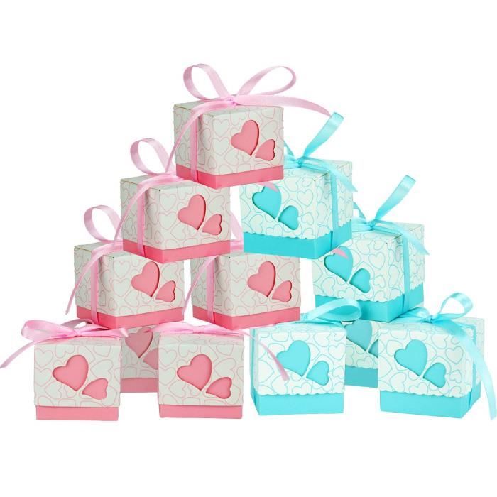 100 Boîtes dragées,Boîte Cadeau, sachets Bonbonnières, facile de ...