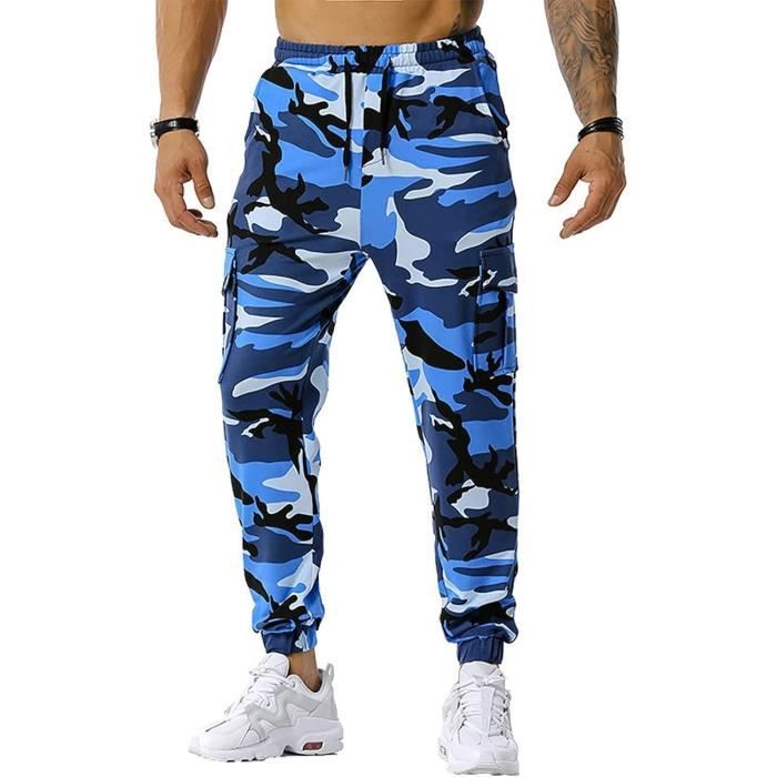 PANTALON Jogging Homme Grande Taille Elastique Cargo Coton Survêtement ...