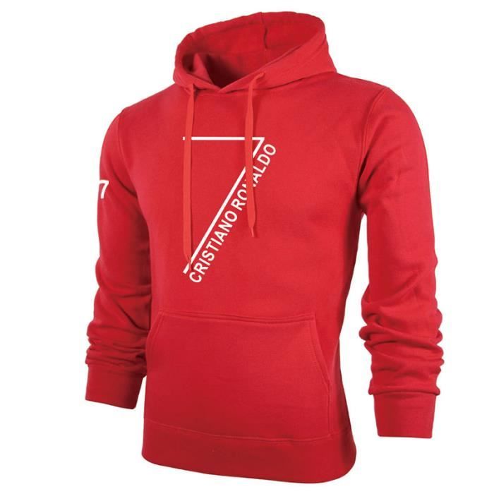 Pull homme à capuche rouge - LEOCLOTHO - Style européen - Manches ...