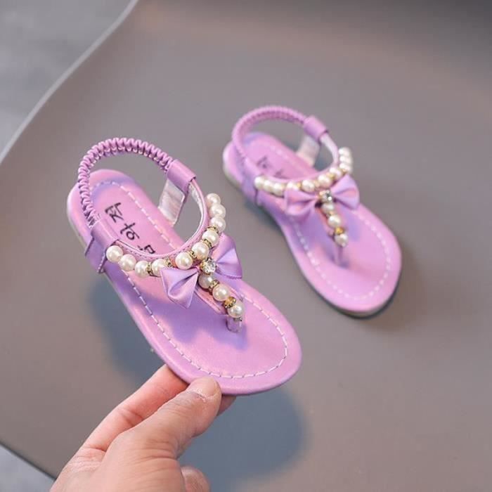 SANDALE - NU-PIEDS KJEHOME Sandales pour filles Fashion Pearl ...