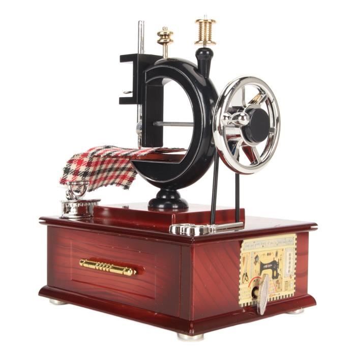 Boîte à musique vintage - OMABETA - Machine à coudre - Blanc - Mélodies ...