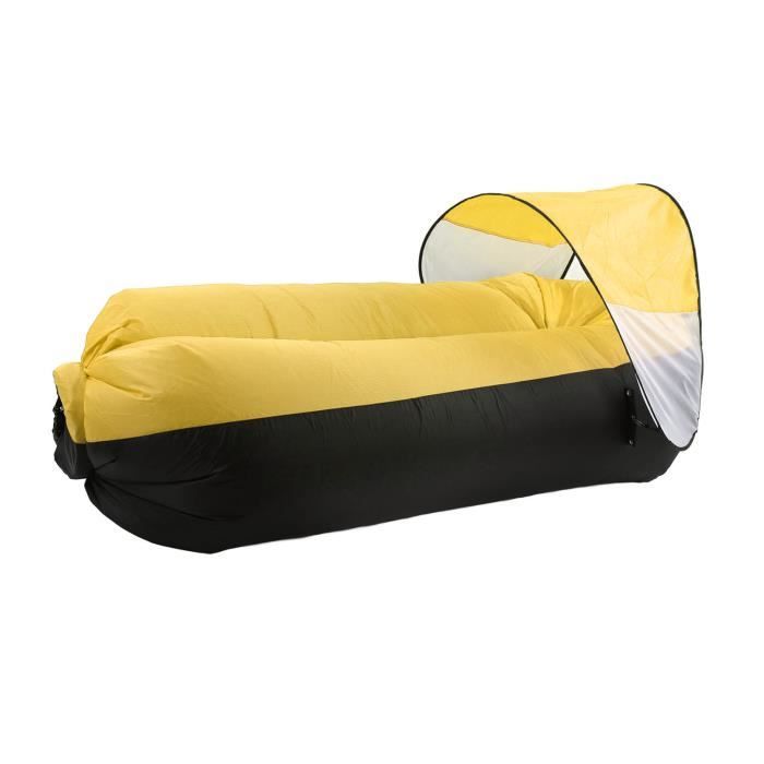 Canapé gonflable extérieur LEX - Jaune - QQMORA - Tissu 210T - Portable ...