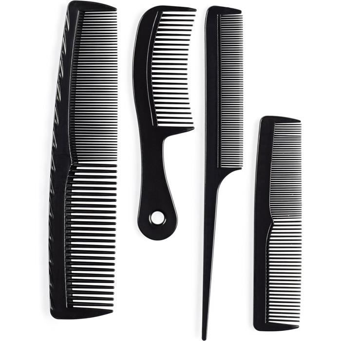 Lot De 4 Peignes À Cheveux Familiaux, Peigne À Queue, Peigne De Poche ...