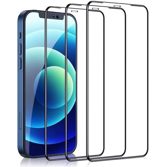 Film Verre Trempé iPhone 12 Protection Ecran Intégrale 9H Ultra ...