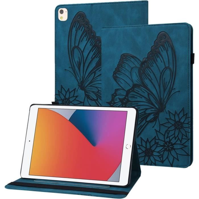 Coque Ipad 9e 8e 7e Génération Ipad Air 3 Papillon En Relief Etui En Cuir Pu Portefeuille Porte