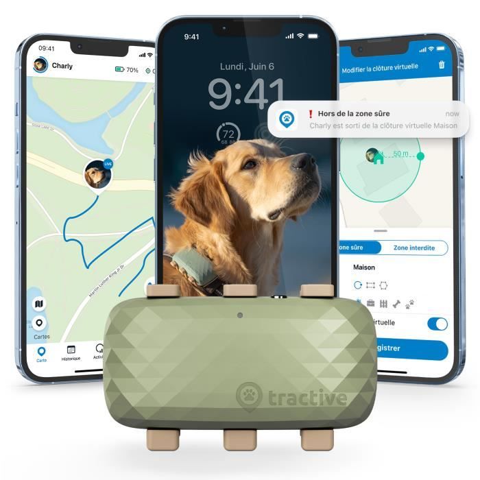 Collier GPS - TRACTIVE - DOG XL - Autonomie 21 jours - Idéal pour ...