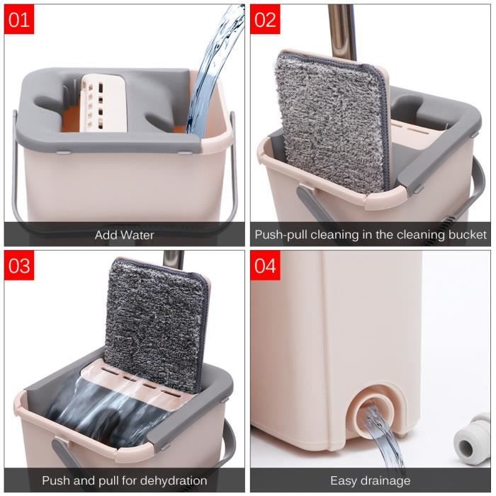 Set Complet Balai Magique avec Seau Professionnel Essoreur EasyClean ...