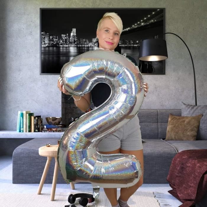 Ballon 20 Ans Argent Xxl - Ballon Anniversaire 20 Ans Decoration ...