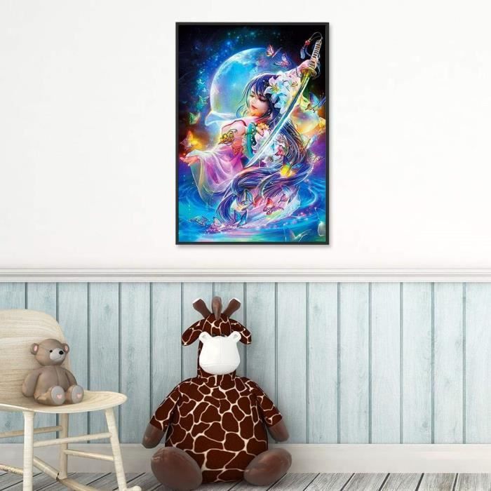 Domybest Fée Fille avec épée 5D DIY Full Drill Diamond Painting ...