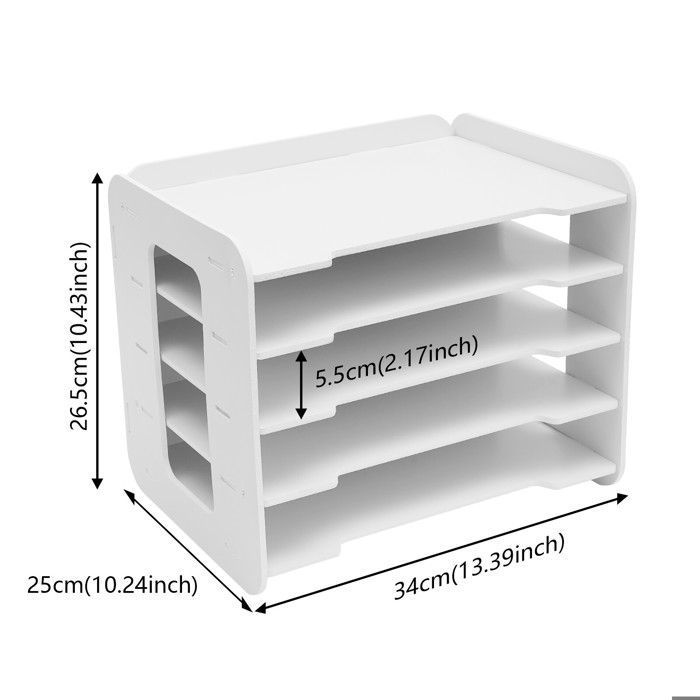 Rack de Rangement de Fichiers de 5 Étages - Rack d'Organisation de ...