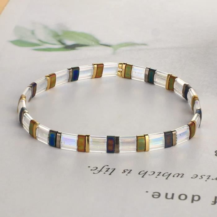 Bracelets Extensibles Pour Femmes Bracelets D'Amitié Faits À La Main Bracelets Rang De Perles ...