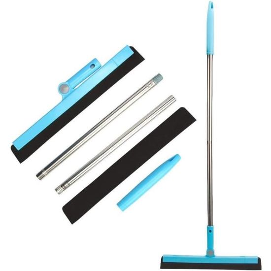 Balai Raclette Sol Caoutchouc avec Manche remplaçable raclette Brosse ...