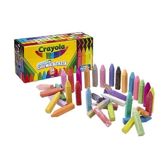 Craie Crayola Craie 64 pièces - Cdiscount Beaux-Arts et Loisirs créatifs