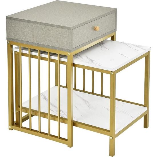 GOPLUS Tables Basses gigognes, Ensemble de Table d'appoint de canapé ...