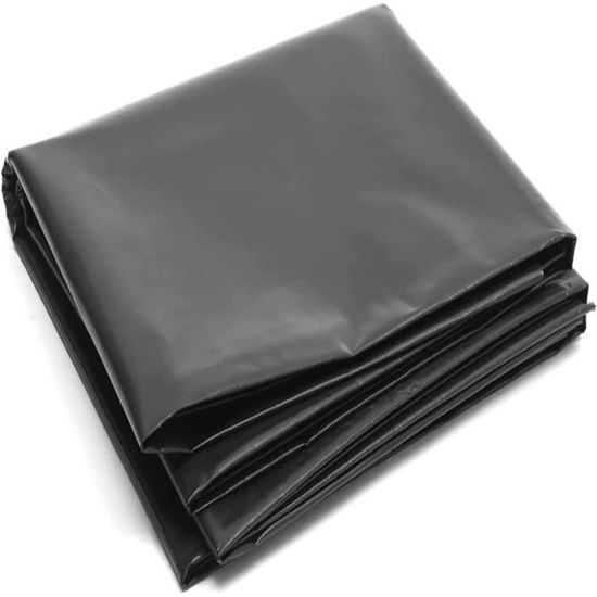 Revêtement Bâche pour Étang Extérieur Bassin De Poissons Noir en HDPE 2M*3M 2M*4M 2M*5M, Bâche ...