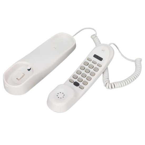 TMISHION Téléphone mural S‑5A téléphone fixe mural téléphone filaire FSK DTMF fonction double ...
