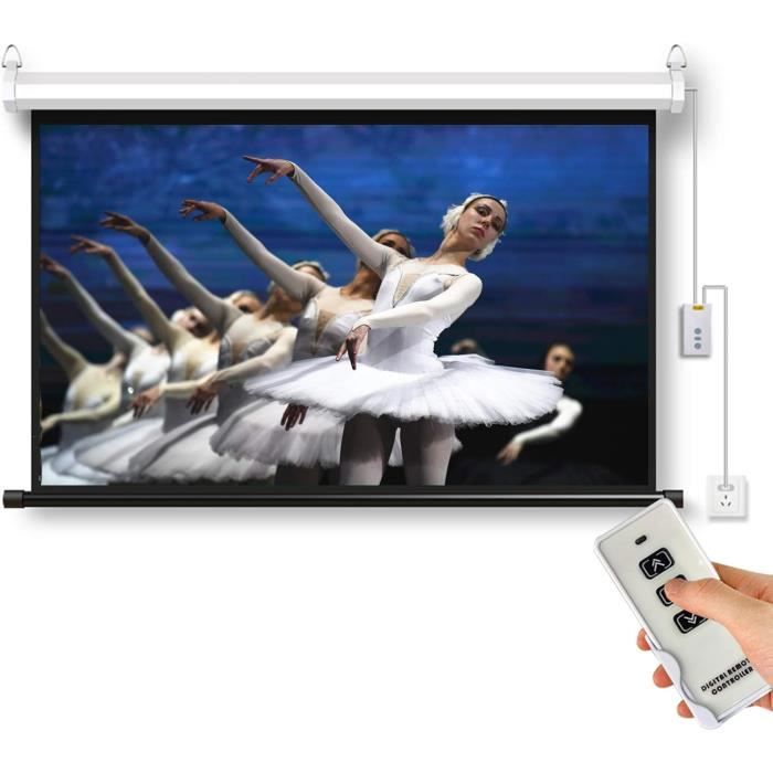 Écran de Projection, écran motorisé Home Cinema avec télécommande ...
