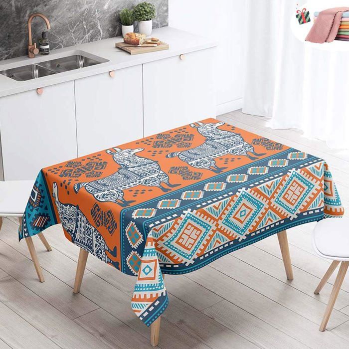 Nappe Rectangulaire Nappe de Table Imperméable Lavable et Facile d ...