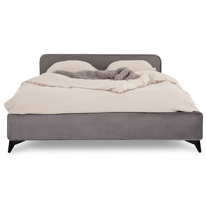 Lit double RAVELLO 140x190 cm, Revêtement en tissu, Lit style moderne ...
