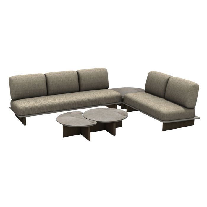 PROLOISIRS SALOTTO ANGOLARE KETCH 5 PEZZI CREMA E BEIGE, ARREDO ...
