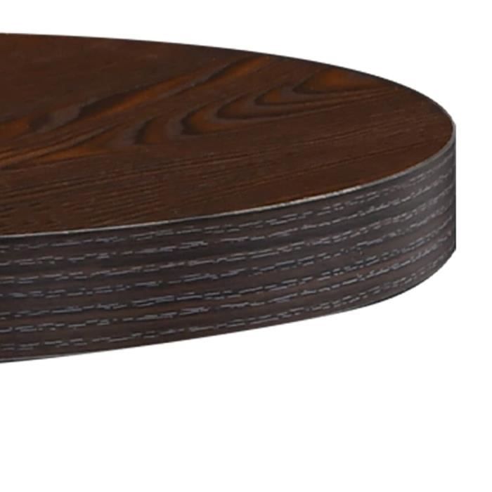Ayhao2 Table de bistro Marron foncé 40 cm MDF 60299 - Cdiscount Maison