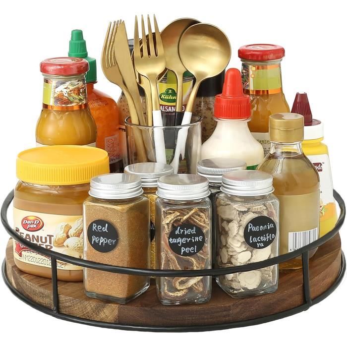 Plateau Tournant Placard Cuisine, Plateau Tournant Epices, Rangement Epices Cuisine Rotatif, 360 ...