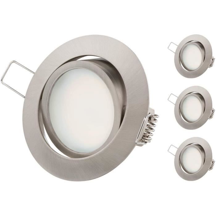 Spots LED encastrables ultra plat 5.5W 230V 3000K Blanc Chaud Led ...