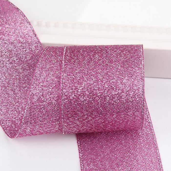 B0007027 6mm-25yards -Nouveau ruban en Satin à paillettes colorées 6-10 ...