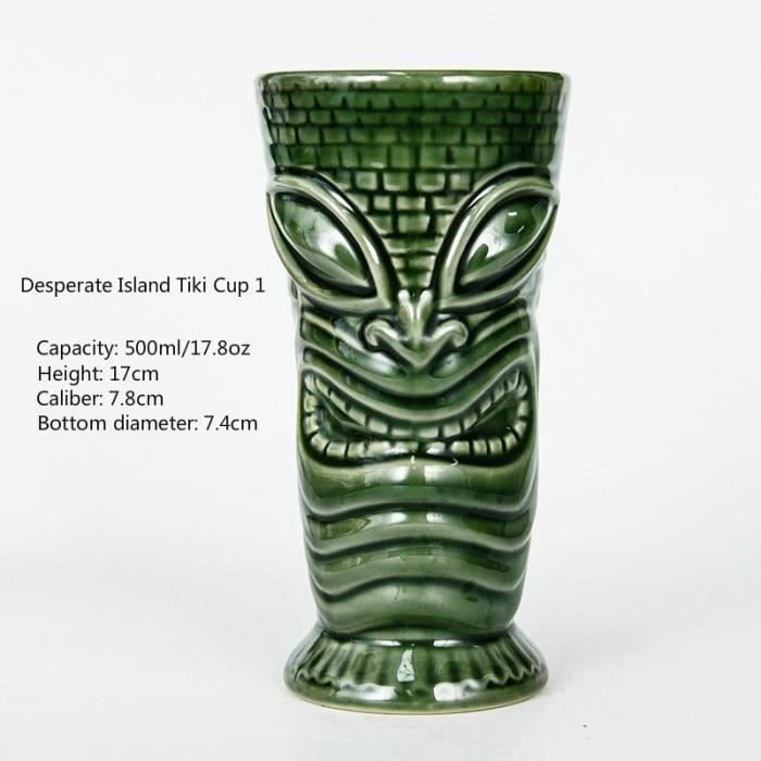 Verres à cocktails,Verre à Cocktail en céramique Tiki,350 550ml,7 ...