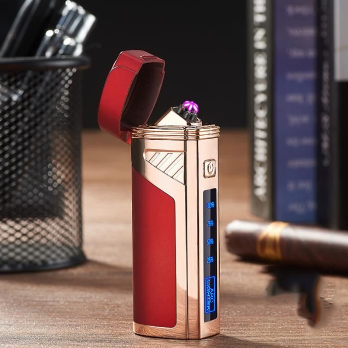 Briquet Plasma Six Arc coupe vent haut de gamme, briquet Usb, en métal ...