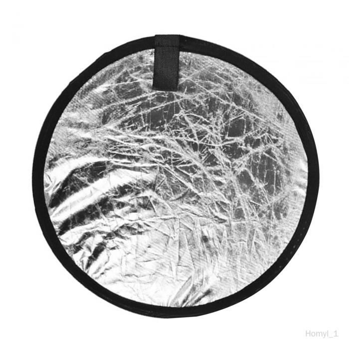 Réflecteur de lumière photo rond Argent Blanc - COLAXI - Pliable et ...