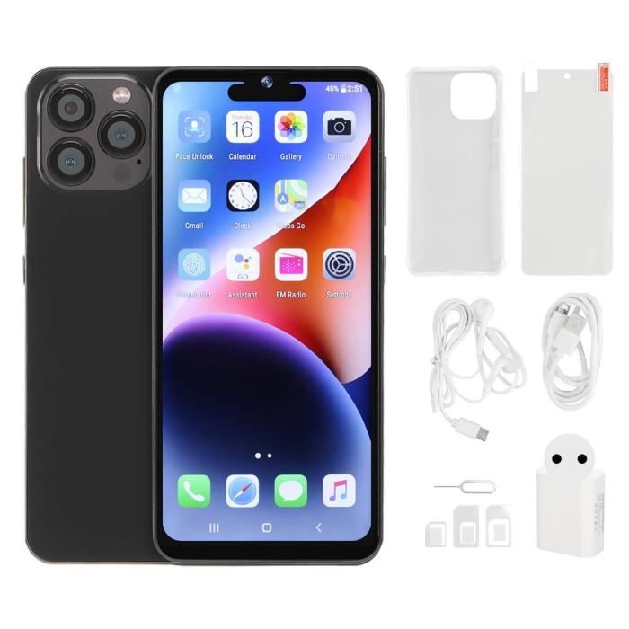 Téléphone Intelligent Pour Android Smartphone Android Débloqué, Grand Écran Hd 6,53 Pouces, 4 Go ...