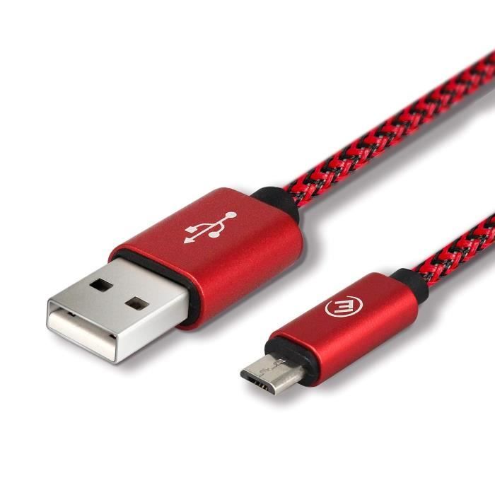 Cable Micro Usb En Nylon Tresse 1M Charge Rapide Et Transfert De ...