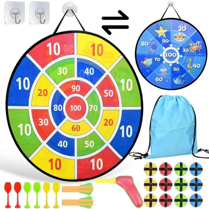 Jeu de fléchettes pour enfants, 66 cm, cible de fléchettes pliable ...