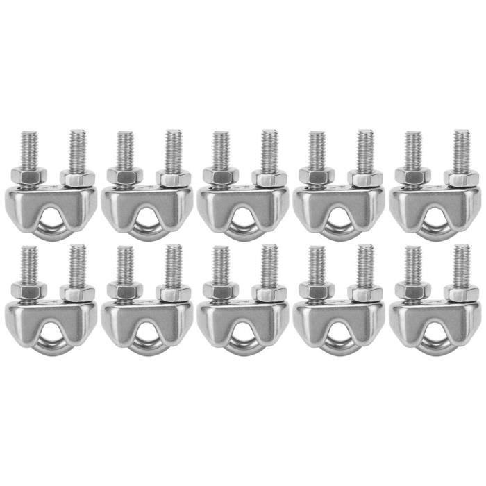 TMISHION Collier de serrage pour câble en acier inoxydable 10 pièces 3/ ...
