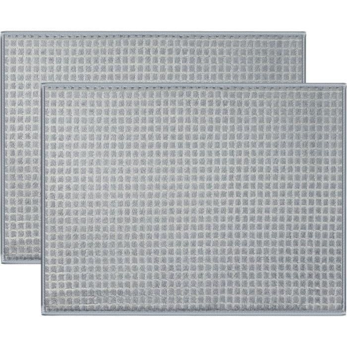 Lot De 2 Tapis De Séchage En Microfibre Très Absorbants Et À Séchage ...