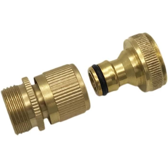 Ensemble de connecteurs rapides en laiton de 3-4 pouces pour tuyaux d'arrosage de jardin ...
