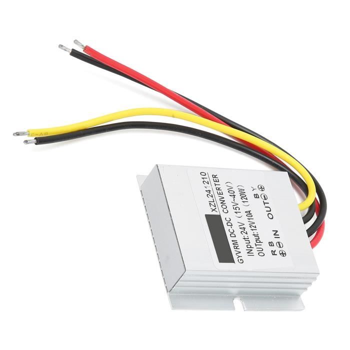 YOSOO Réducteur de tension CC Réducteur de tension DC-DC 24V à 12V 10A 120W convertisseur de ...