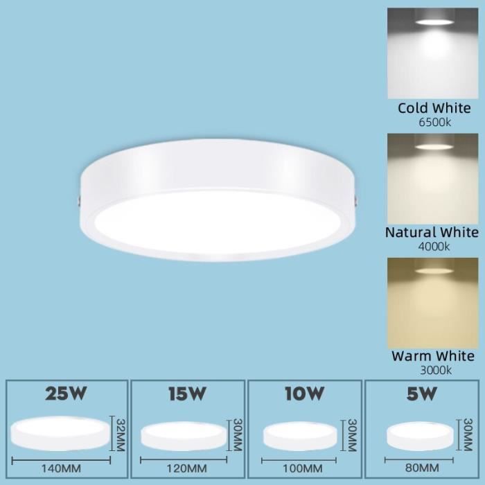 SPOTS,Type D White-15W-Warm light--Spot lumineux Led pour le plafond ...