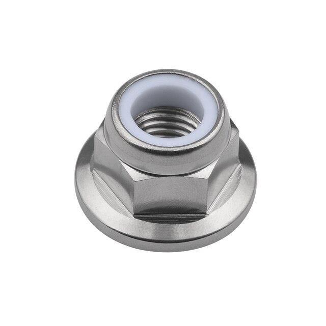 ECROU,M12 High typ P1.25mm--écrous en titane M6 M8 M10 M12, écrous de verrouillage à bride en ...
