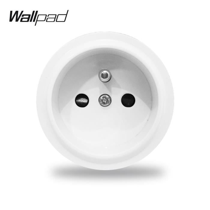 French Socket -Wallpad L6 blanc cristal verre applique murale ...