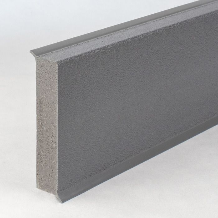 PROVISTON Plinthe en PVC 12 x 60 x 2500 mm Gris Plinthe PVC mousse ...